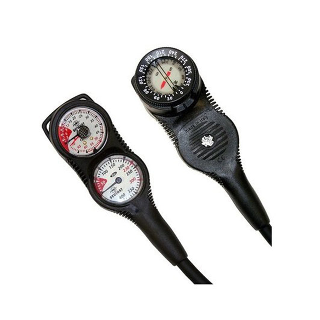 BEUCHAT 3 ELEMENTS GAUGE – DEPTH GAUGE + COMPASS + PRESSURE GAUGE ...