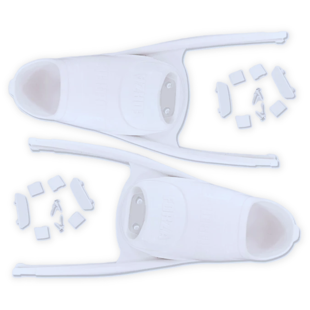 LEADERFINS FORZA WHITE FOOT POCKETS WITH ASSEMBLY SET 33/34 & 35/36 ...
